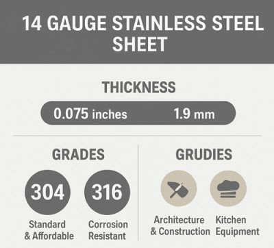 14 Gauge Stainless Steel Sheet – Thickness, Grades & Uses